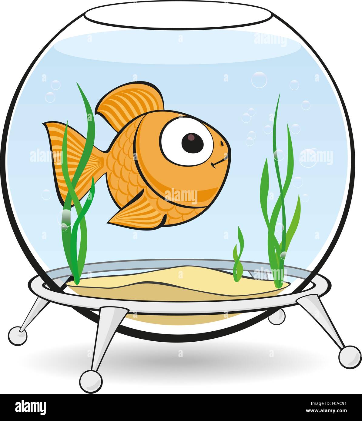 Single fish in water Stock Vector Images - Alamy