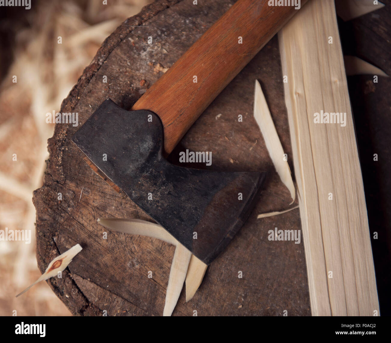 Woodworking axe, close-up Stock Photo - Alamy