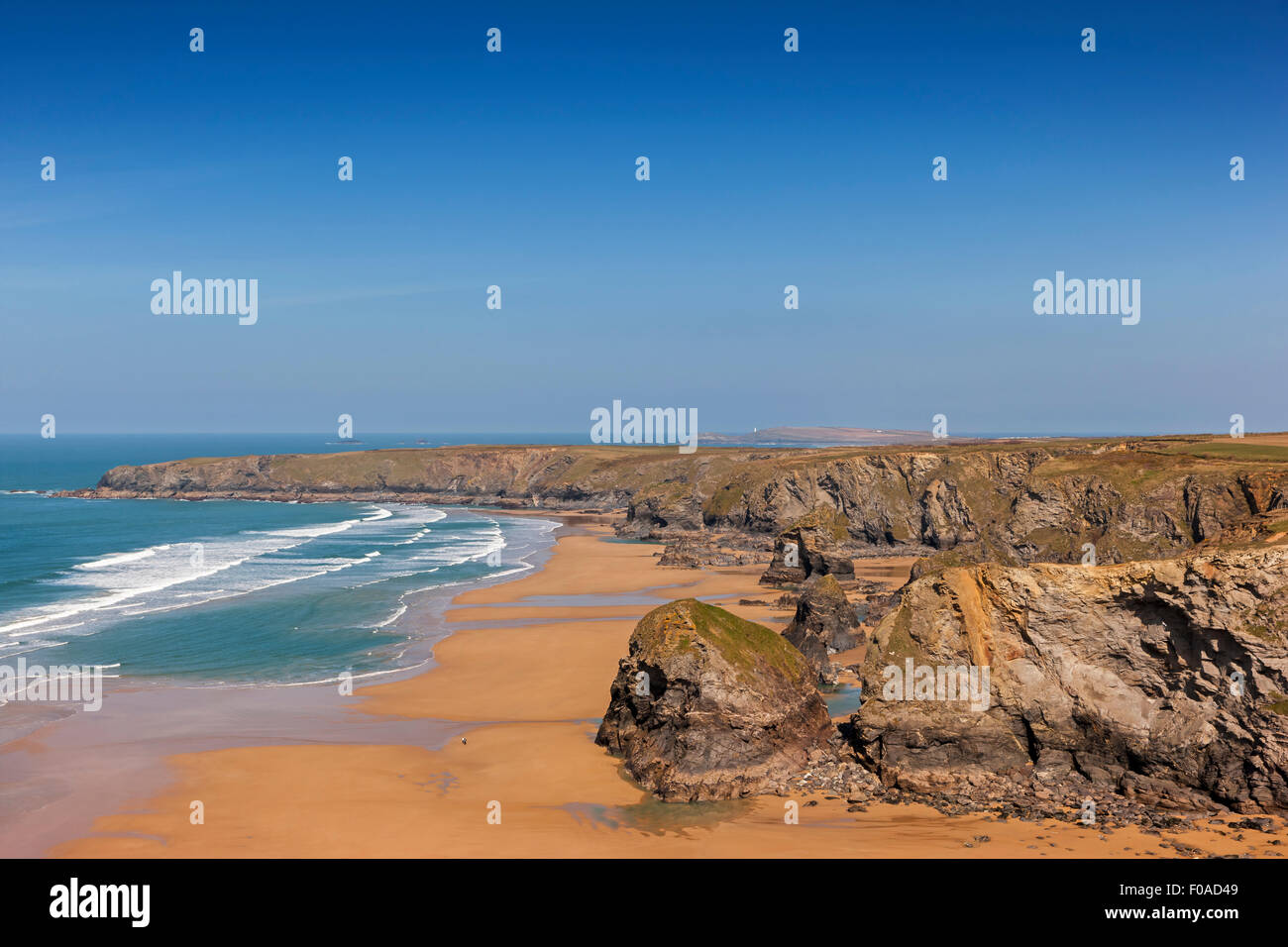 Bedruthan Steps, Cornwall, England, @ Barry Bateman Stock Photo - Alamy