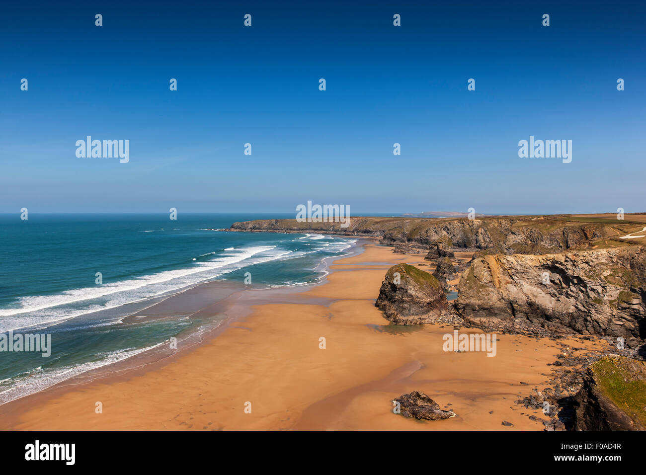 Bedruthan Steps On a Very Low Tide, Cornwall, England, @ Barry Bateman ...