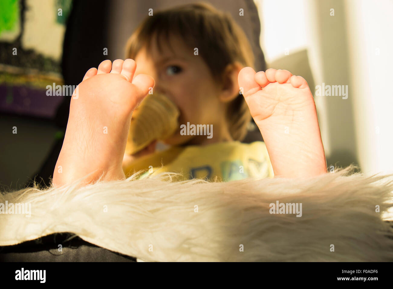Young boy drinking from beaker hi-res stock photography and images - Alamy