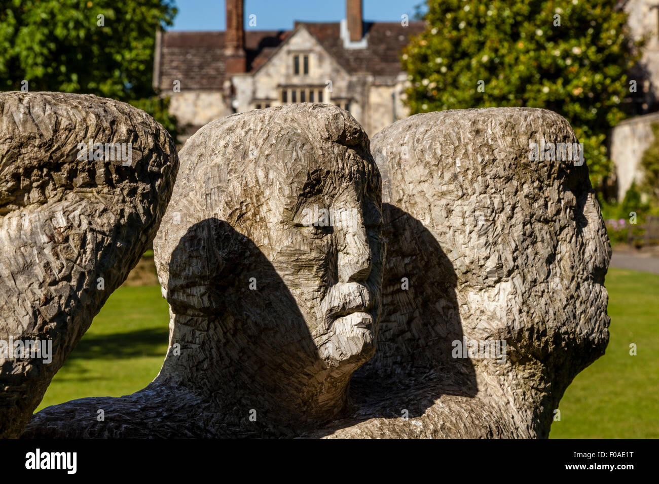 Stone Sculptures At Southover Grange, Lewes, East Sussex, UK Stock ...