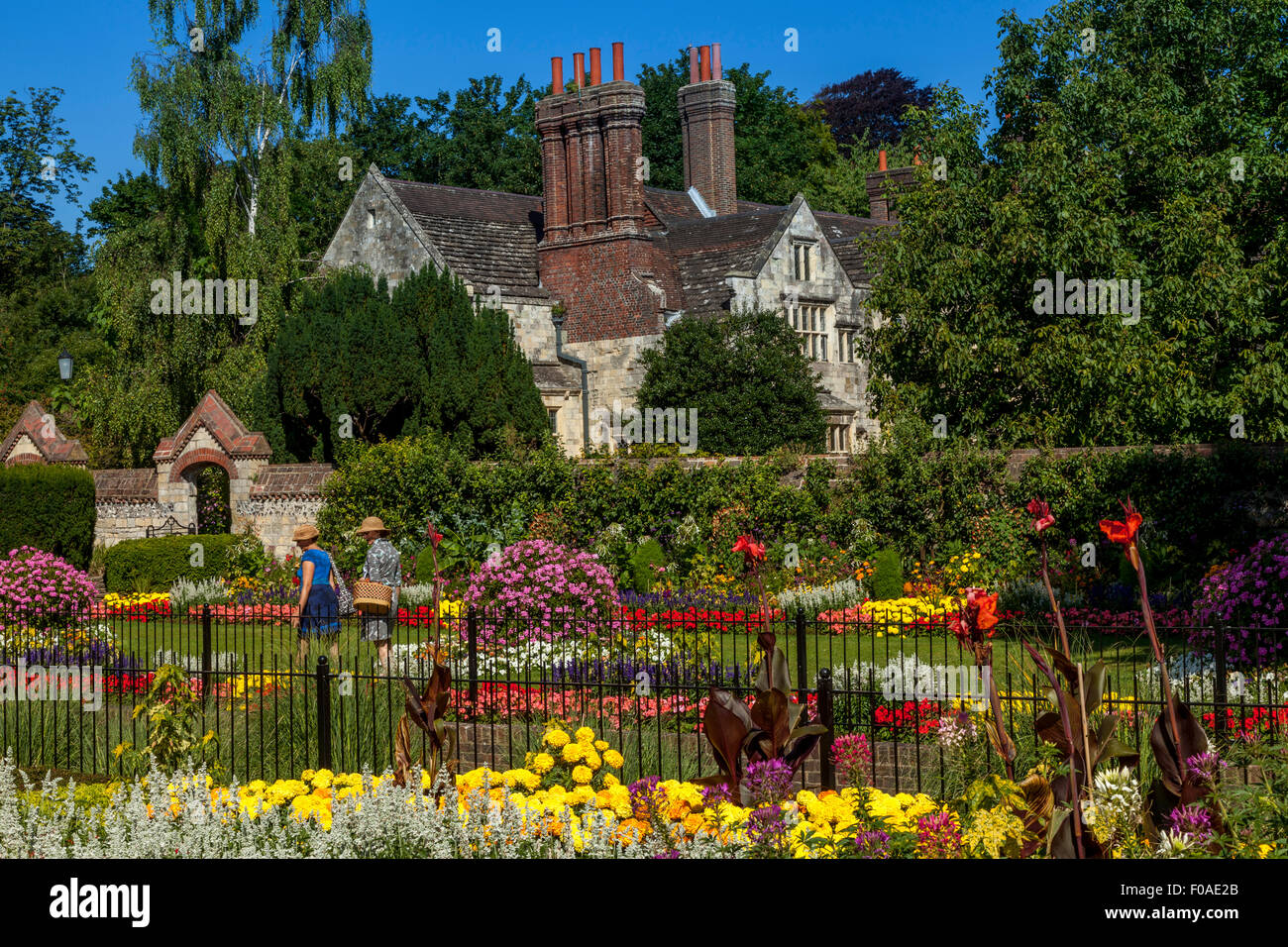 The Flower Gardens At Southover Grange, Lewes, East Sussex, UK Stock ...