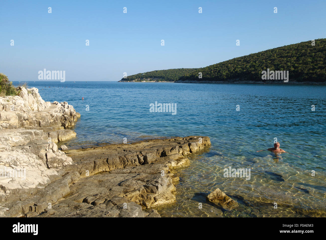 Istria, Croatia. Krnica Porat, a small quiet harbour on the east coast ...