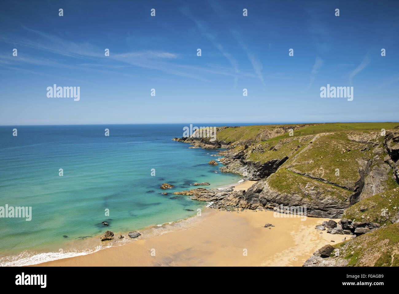 South West Coast Path, Bedruthan Steps Stock Photo - Alamy