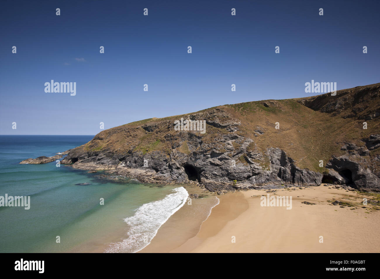 South West Coast Path, Morgan Porth Stock Photo - Alamy