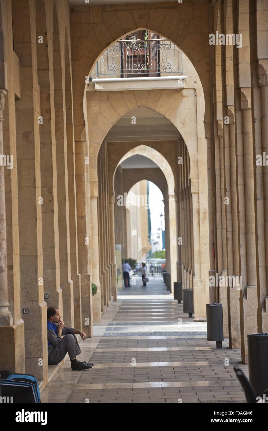 Arcades inside Old Town in Beirurt, Lebanon Stock Photo - Alamy