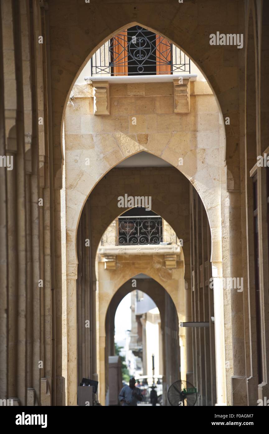 Arcades inside Old Town in Beirurt, Lebanon Stock Photo - Alamy
