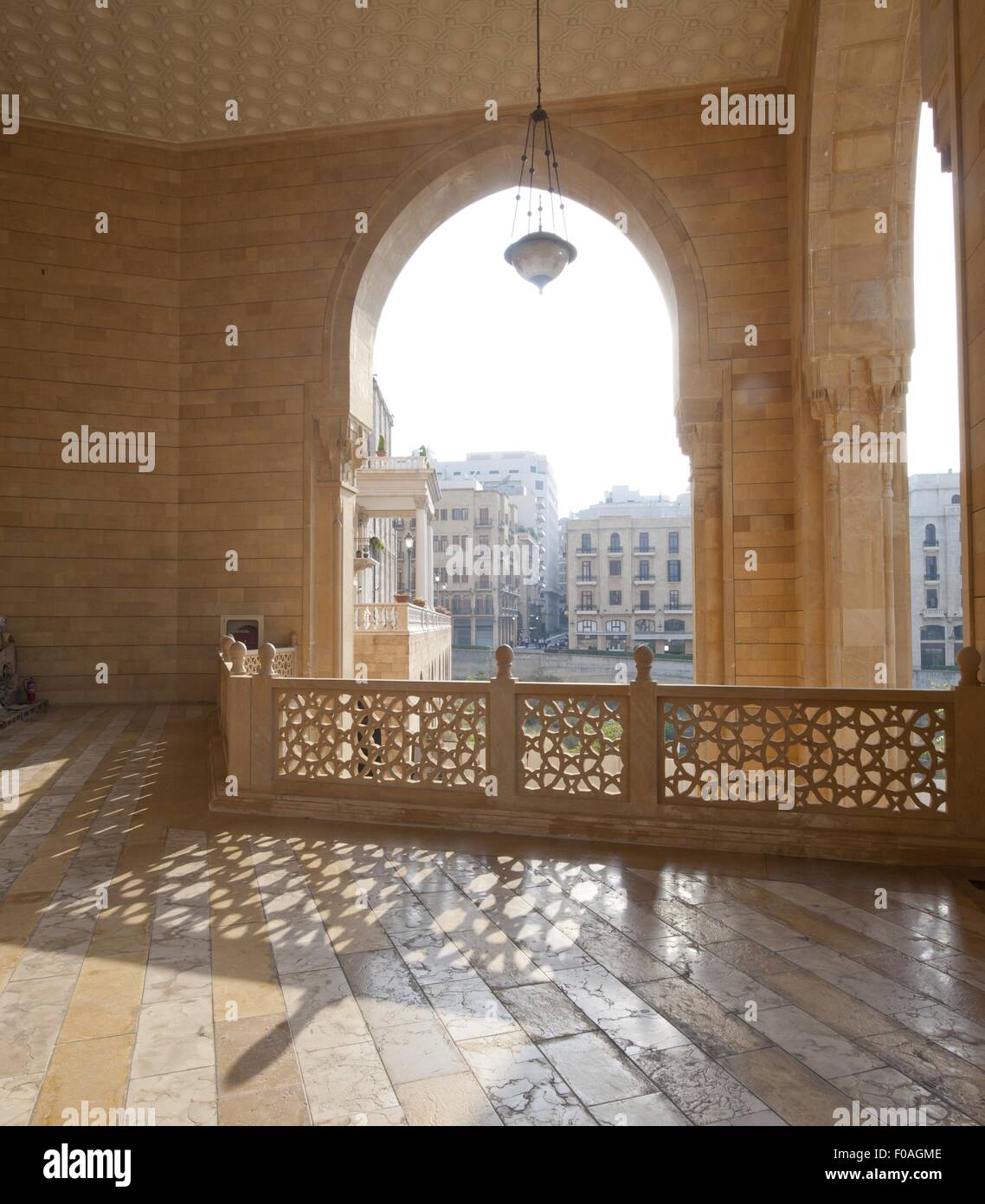 Balcony with arcades in Old Town, Beirut, Lebanon Stock Photo - Alamy