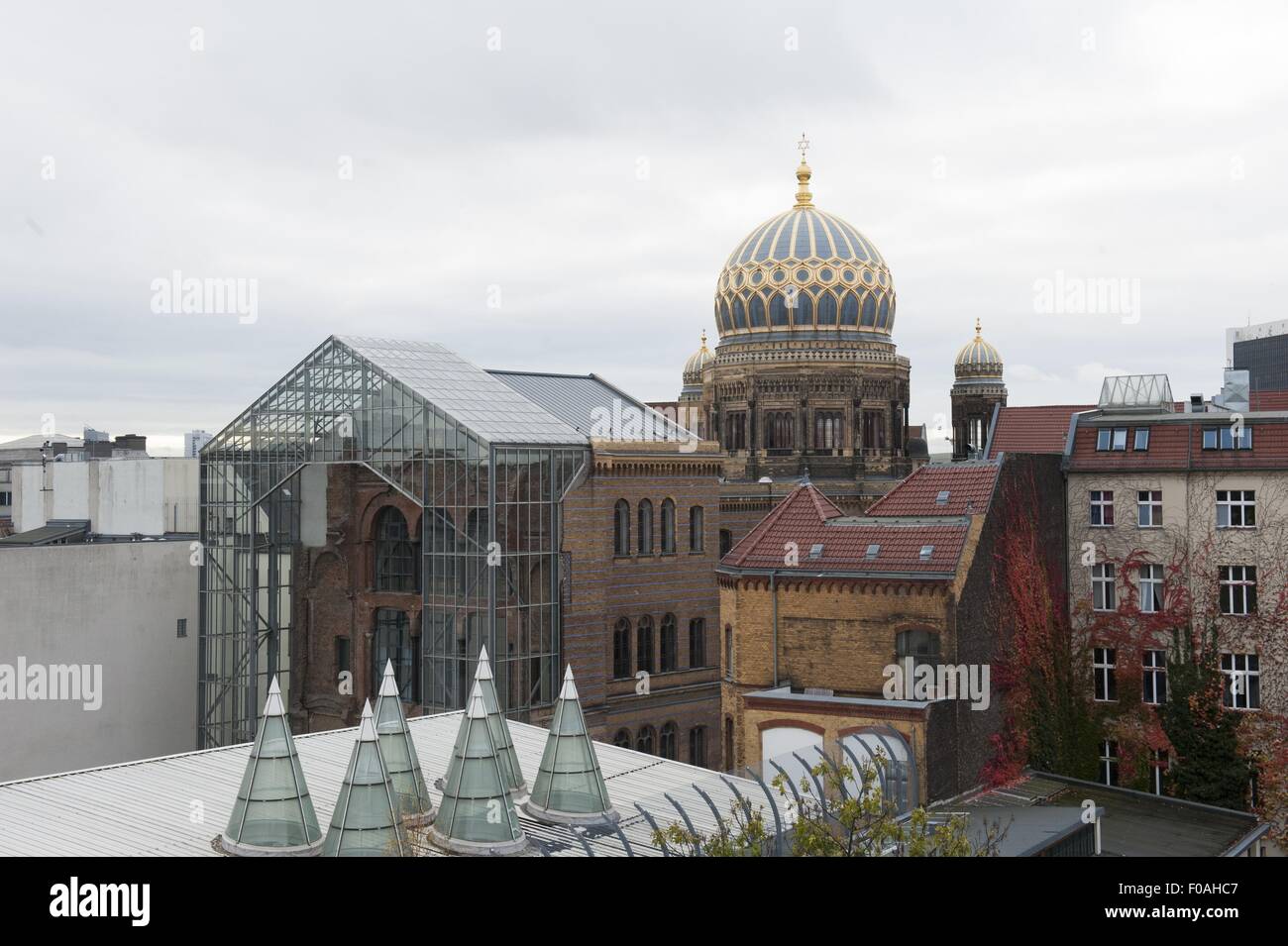 View of Synagogue dome from girl's school roof in Berlin, Germany Stock ...