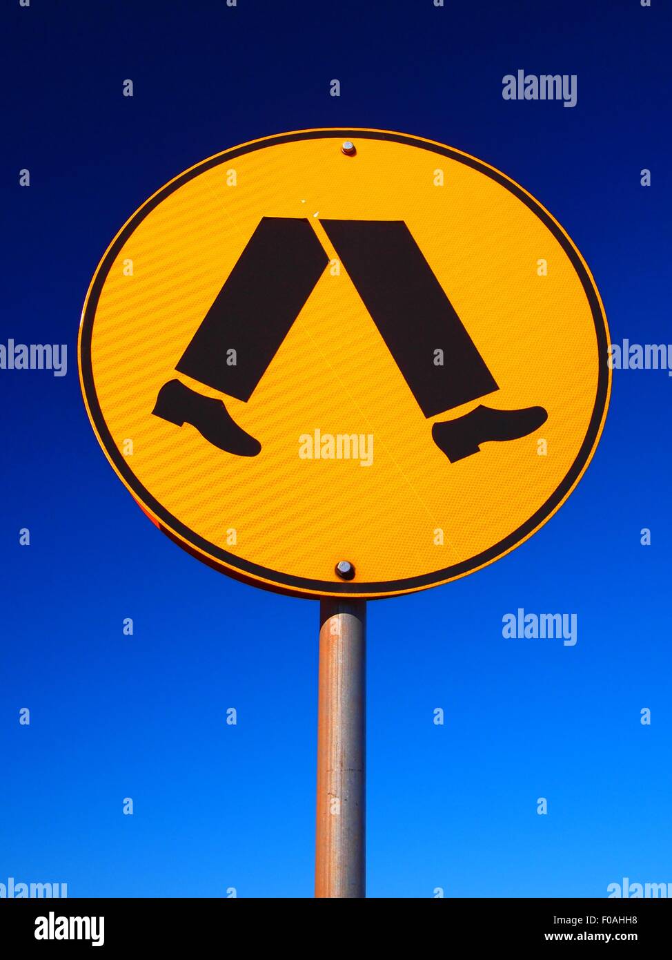 Walking street sign, Australia Stock Photo - Alamy