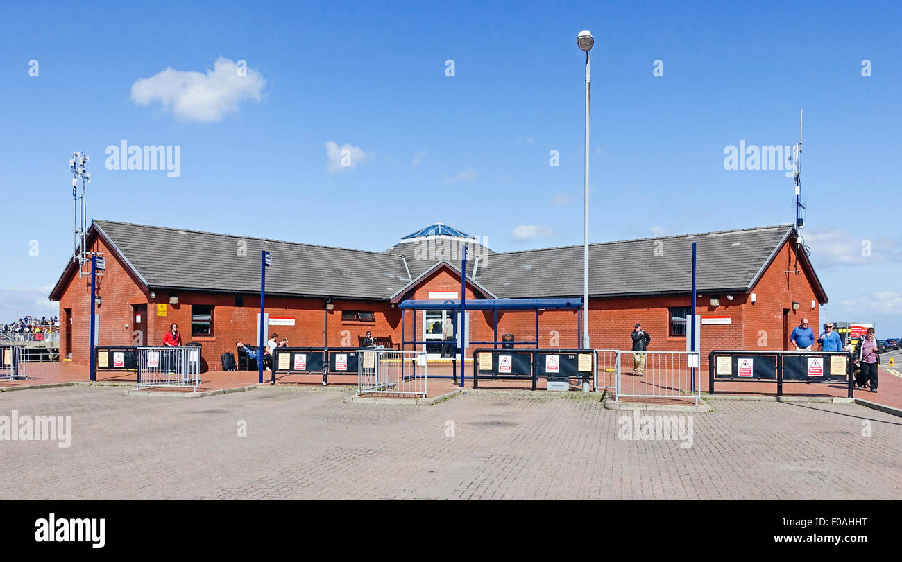 The seafront of Brodick in Arran Scotland with Caledonian MacBrayne ...
