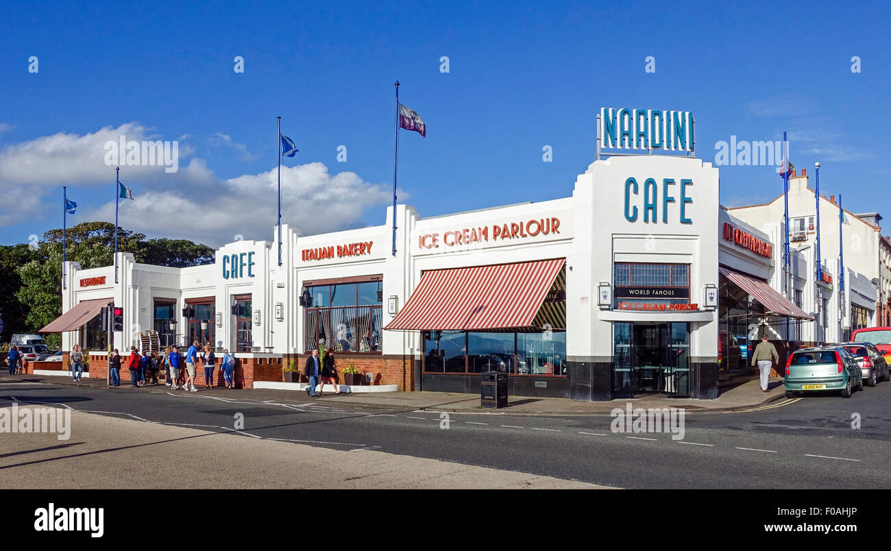 Famous Nardini restaurant and cafe in the harbour area of Largs in ...
