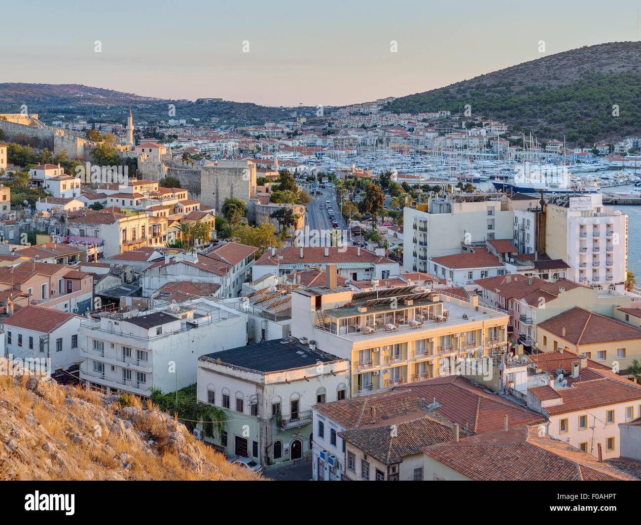 View of cityscape in Cesme, Turkey Stock Photo - Alamy