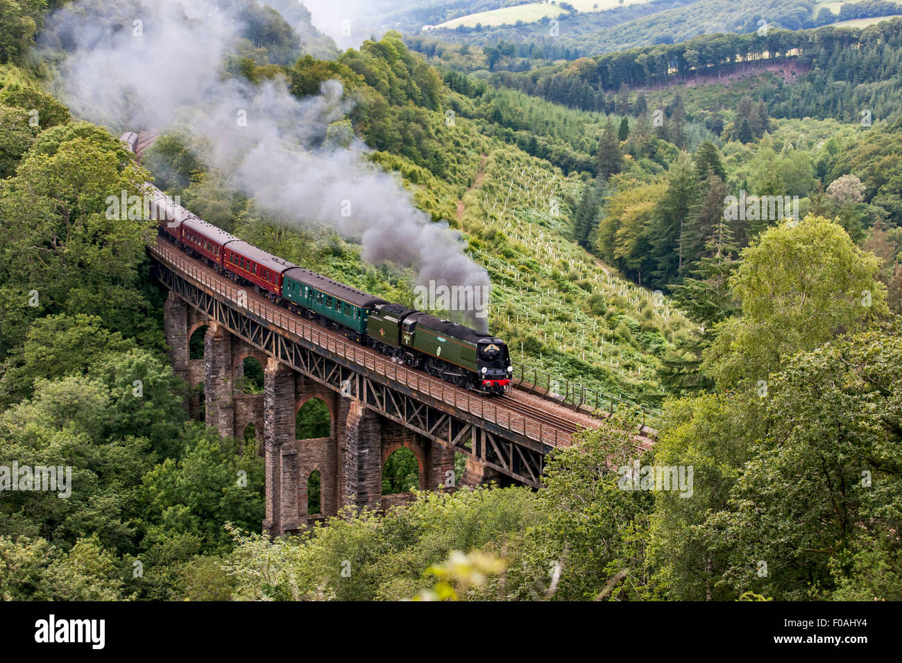 The Royal Duchy, Tangmere, Steaming Over Largin Viaduct Stock Photo - Alamy