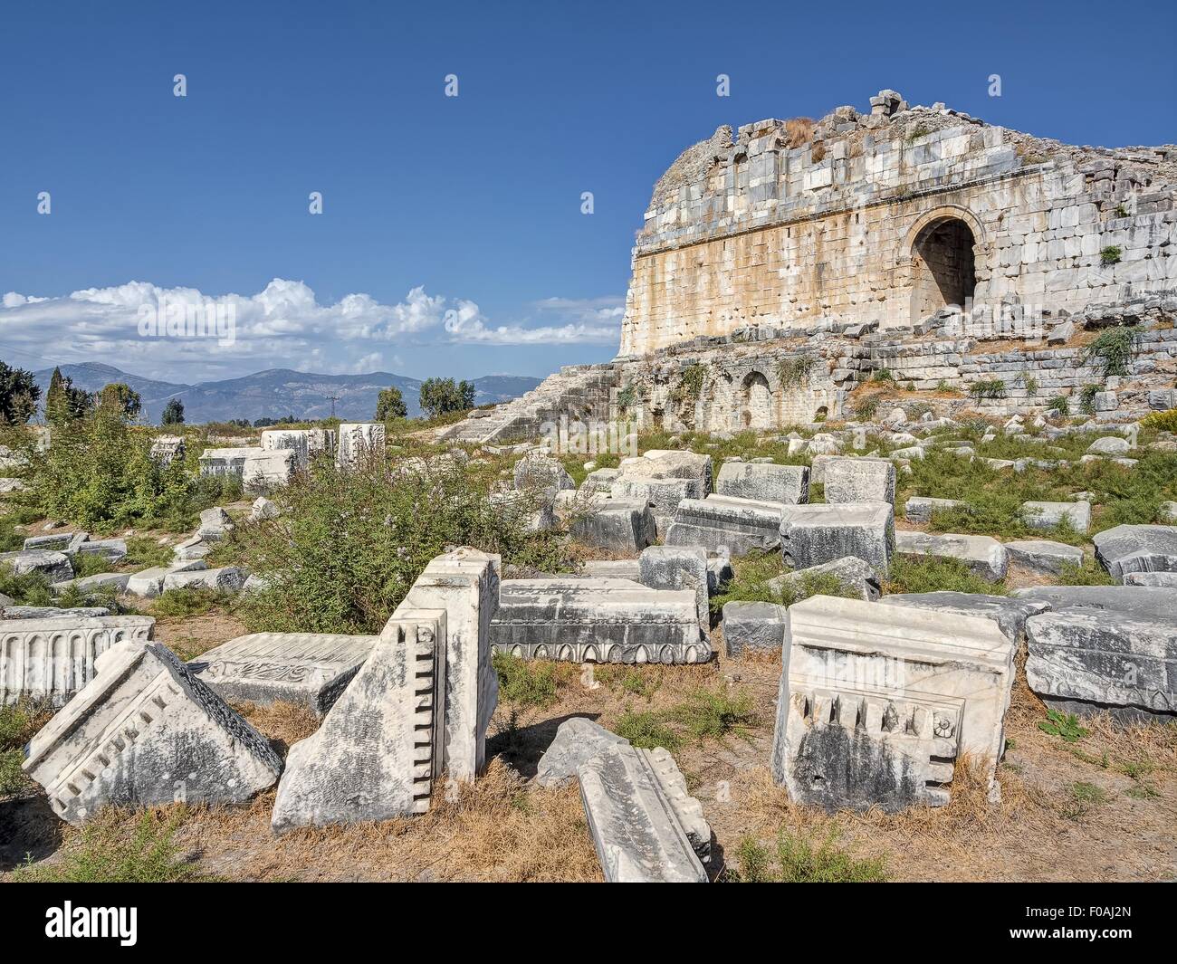 Ancient ruins of theater in Ayd?n Province, Turkey Stock Photo - Alamy