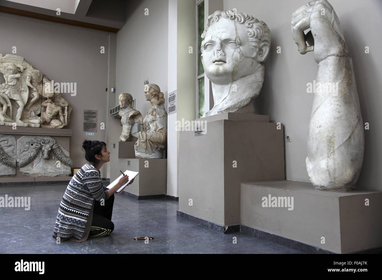Emperor Domitian Statue in Ephesus Museum in Selcuk, Turkey Stock Photo ...