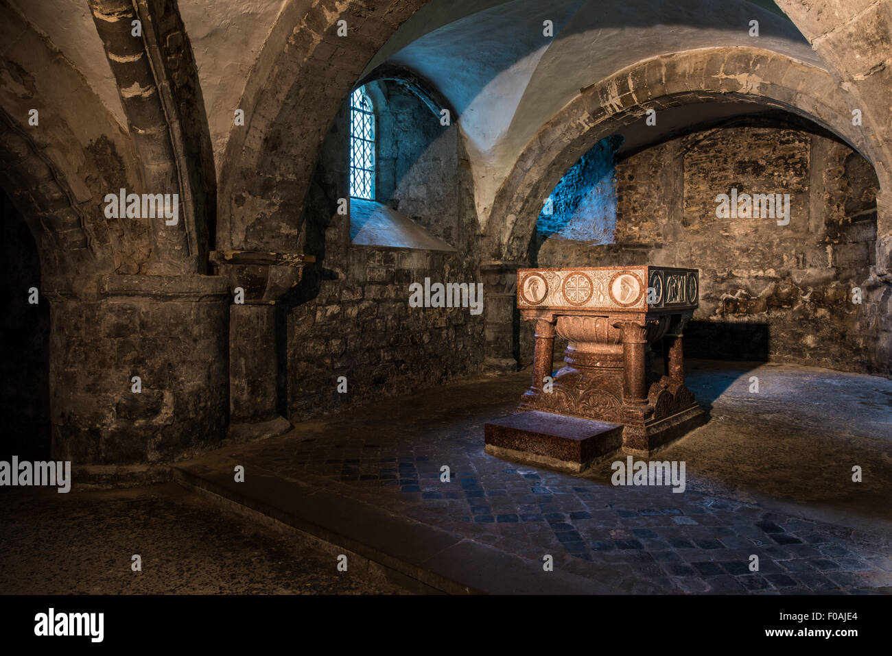 The crypt is one of the four apsidal cathedral crypts in England, the ...
