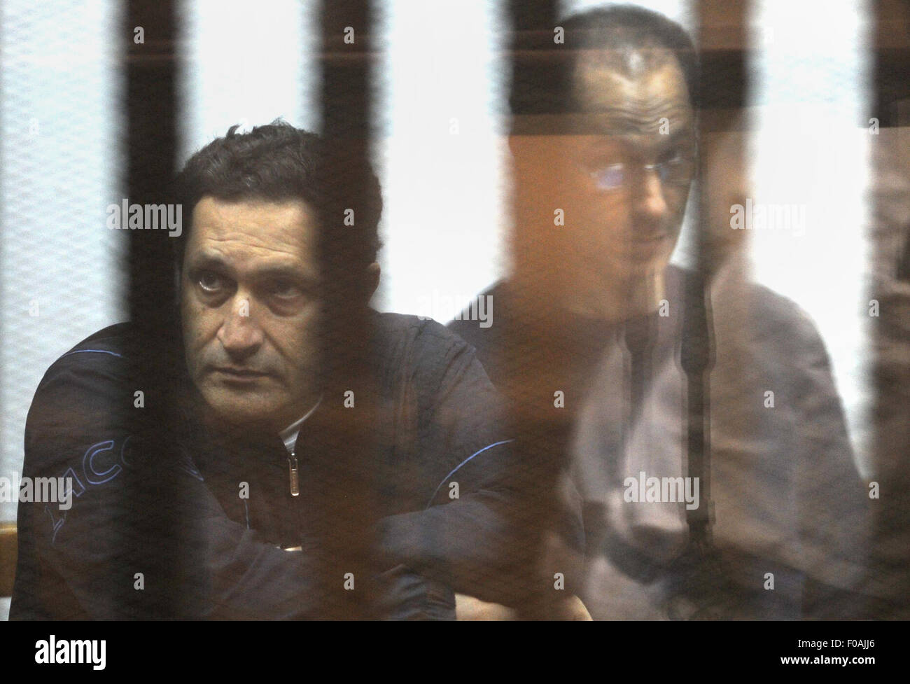 Cairo, Egypt. 11th Aug, 2015. Alaa and Gamal Mubarak, the sons of ...