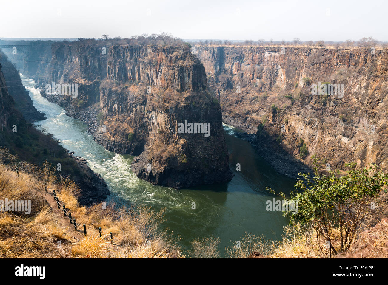 Zambezi river meander wide angle Stock Photo - Alamy