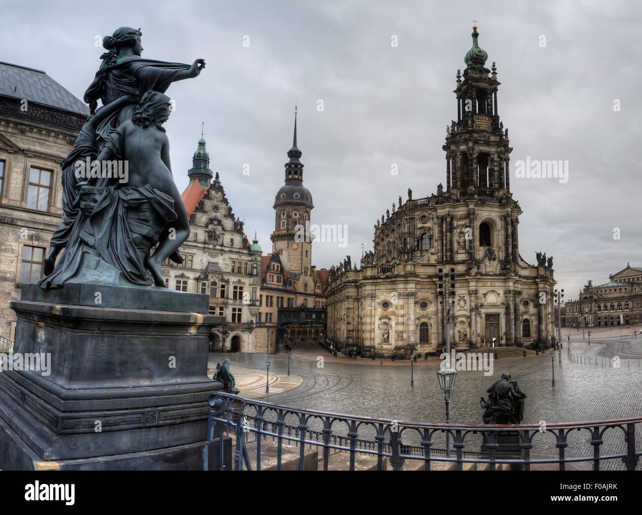 The ancient city of Dresden, Germany. Historical and cultural center of ...