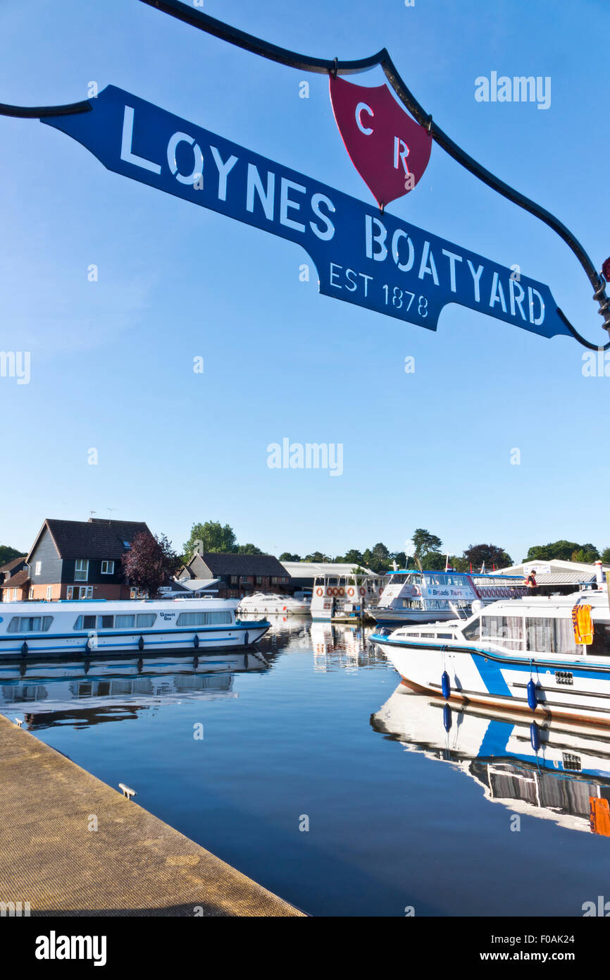 Loynes boatyard marina Wroxham Stock Photo - Alamy