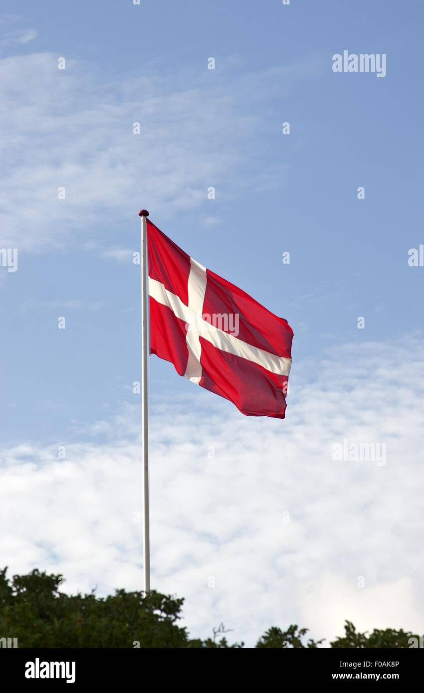View of Denmark's flag, Fano, Denmark Stock Photo - Alamy