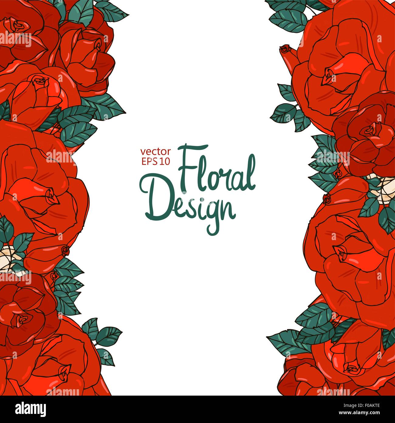 Vintage border with roses Stock Vector Image & Art - Alamy