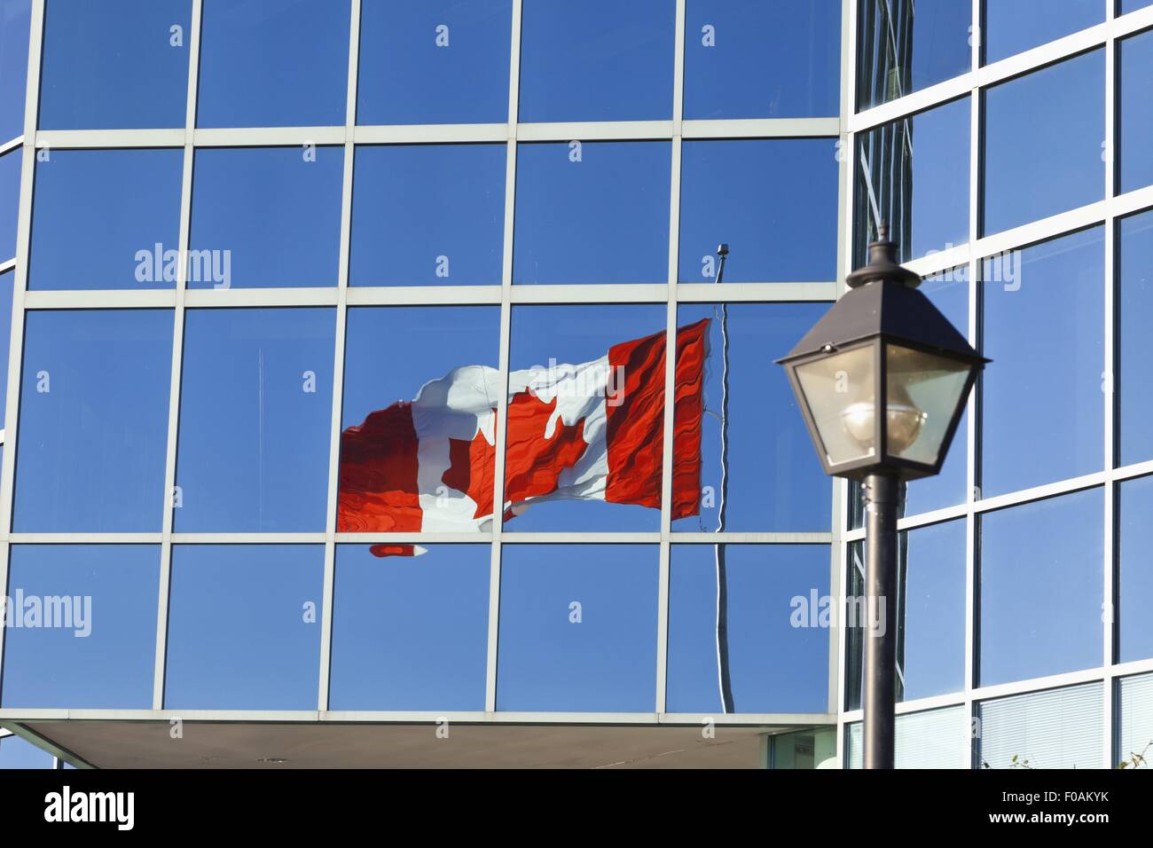 View of Canadian flag at Halifax Regional Municipality, Nova Scotia ...