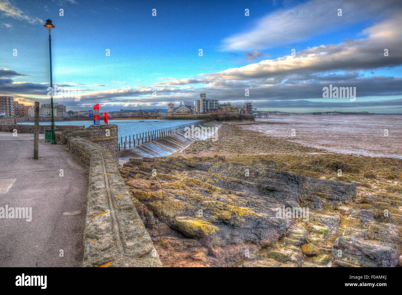 Knightstone island and Marine Lake Weston-super-Mare Somerset England ...