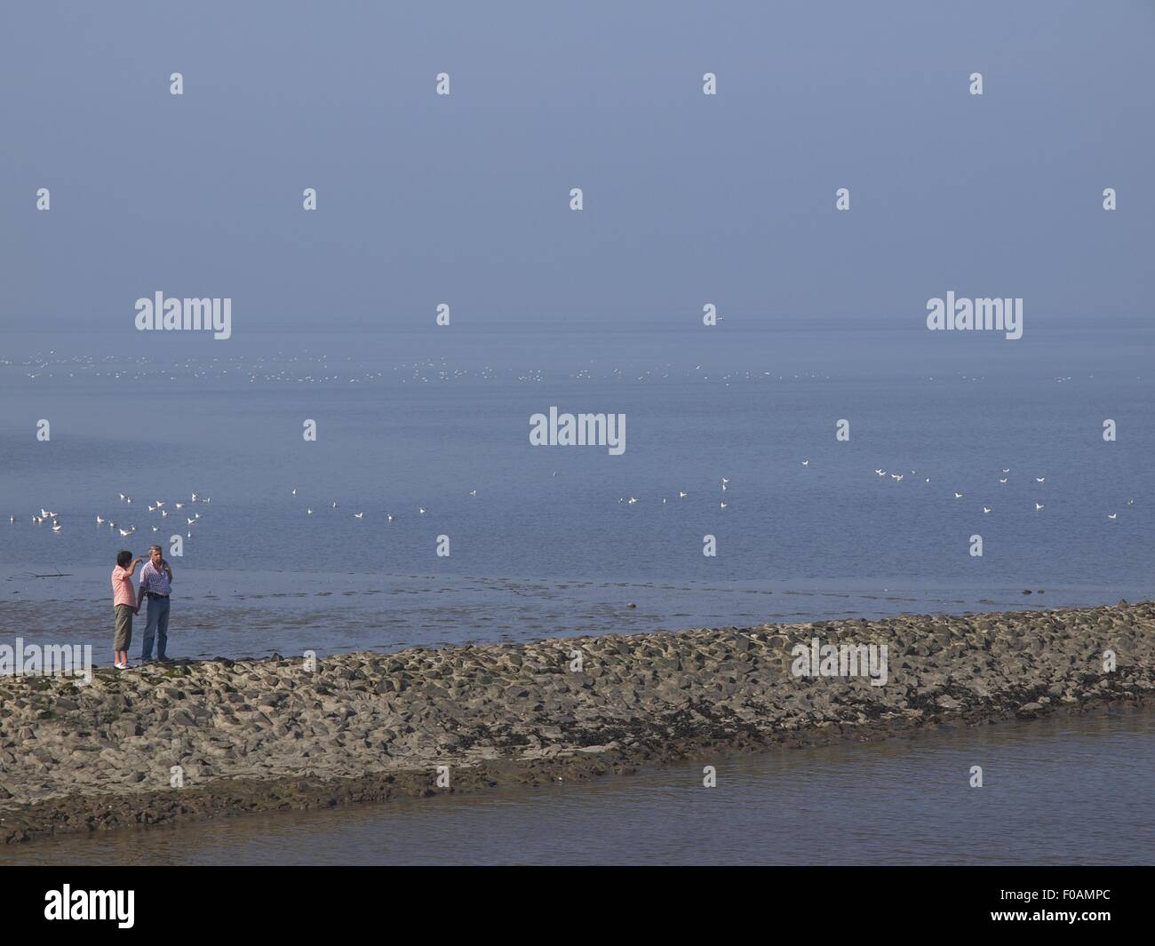 People standing on sea hi-res stock photography and images - Alamy