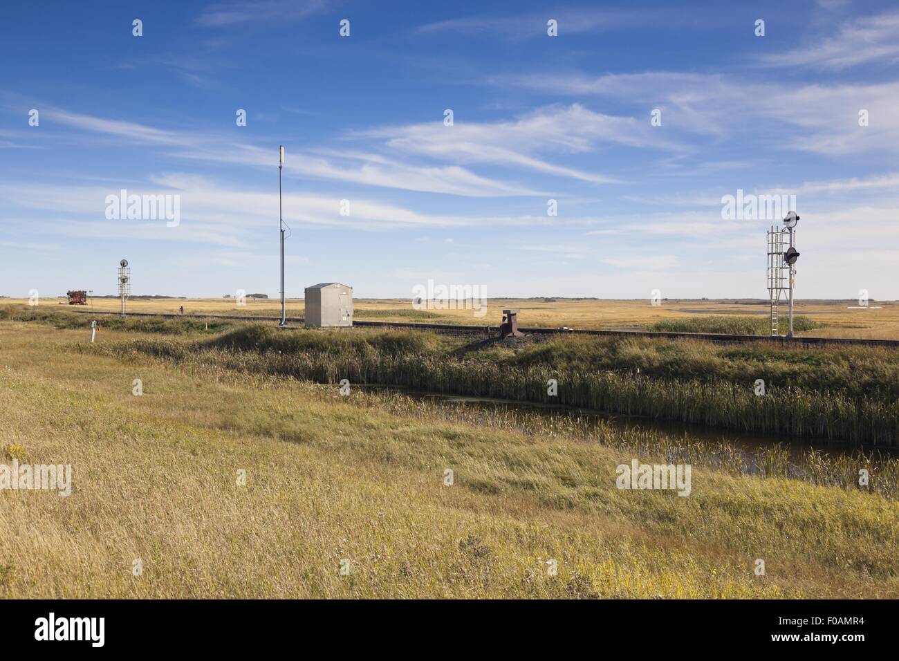 View of fields and landscape on Highway 15, Saskatchewan, Canada Stock ...