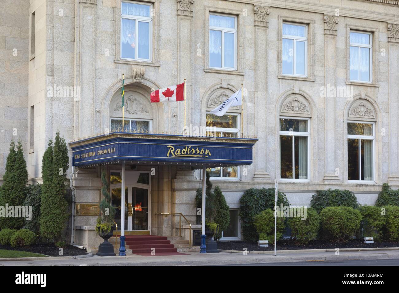 View of Hotel Radisson Plaza on Victoria Street, Regina, Saskatchewan ...