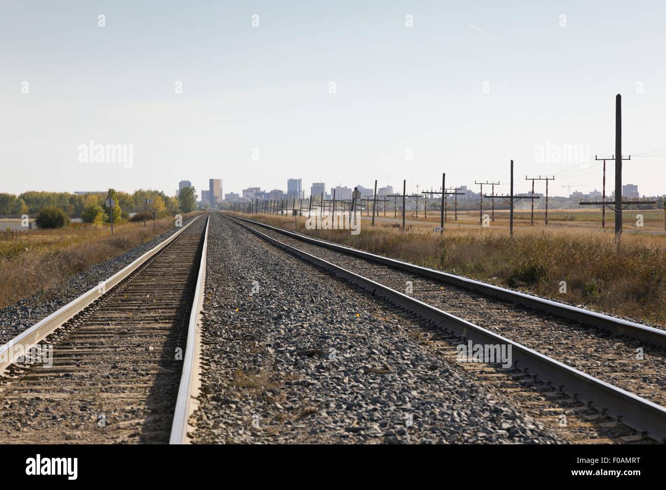 View of railway track in Regina, Saskatchewan, Canada Stock Photo - Alamy