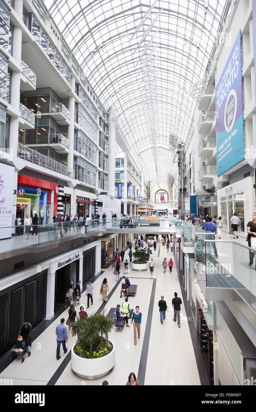 Busy street in front of Sears Toronto Eaton Centre Shopping Mall ...