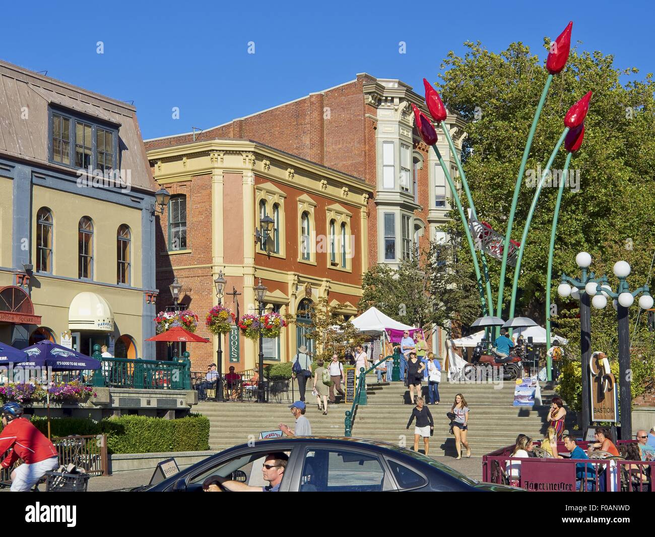Bastion Square in Victoria, Vancouver island, British Columbia, Canada ...