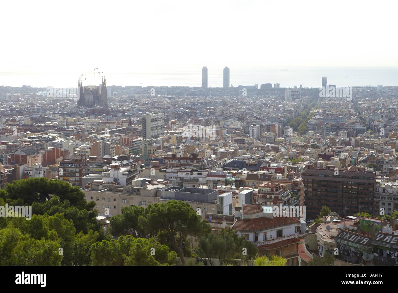 View of cityscape in Barcelona, Spain Stock Photo - Alamy