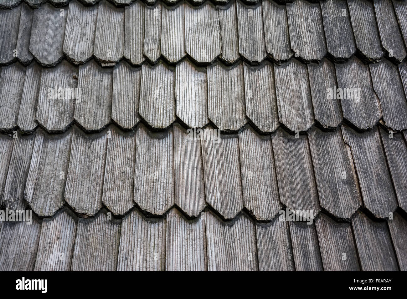Traditional wooden roof tile of old building Stock Photo - Alamy