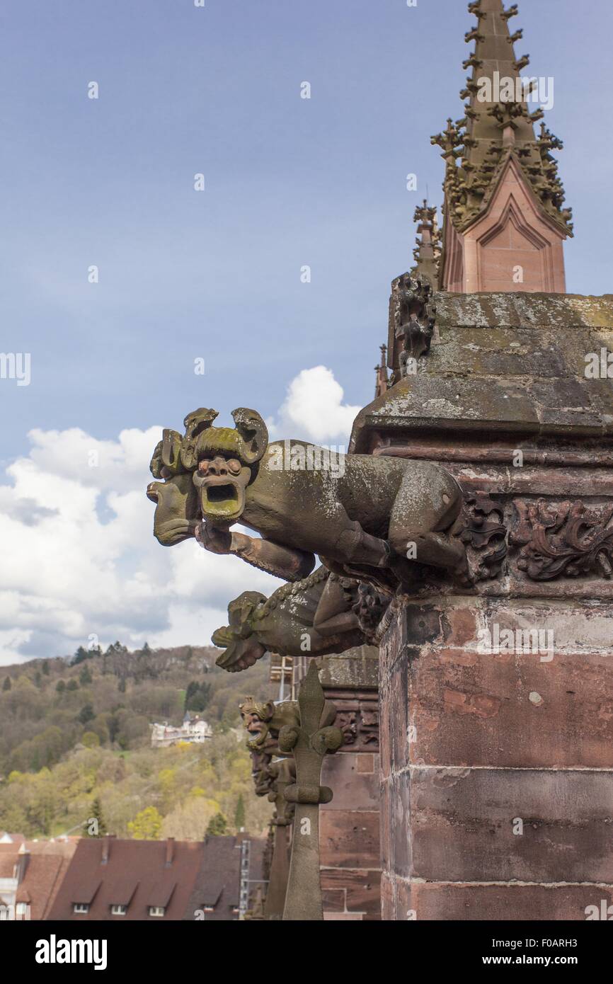 Figure of a gargoyle at Muenster in Freiburg, Germany Stock Photo - Alamy