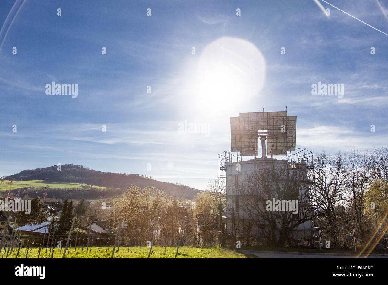 View of heliotrope house of solar architect Rolf Disch in Freiburg ...