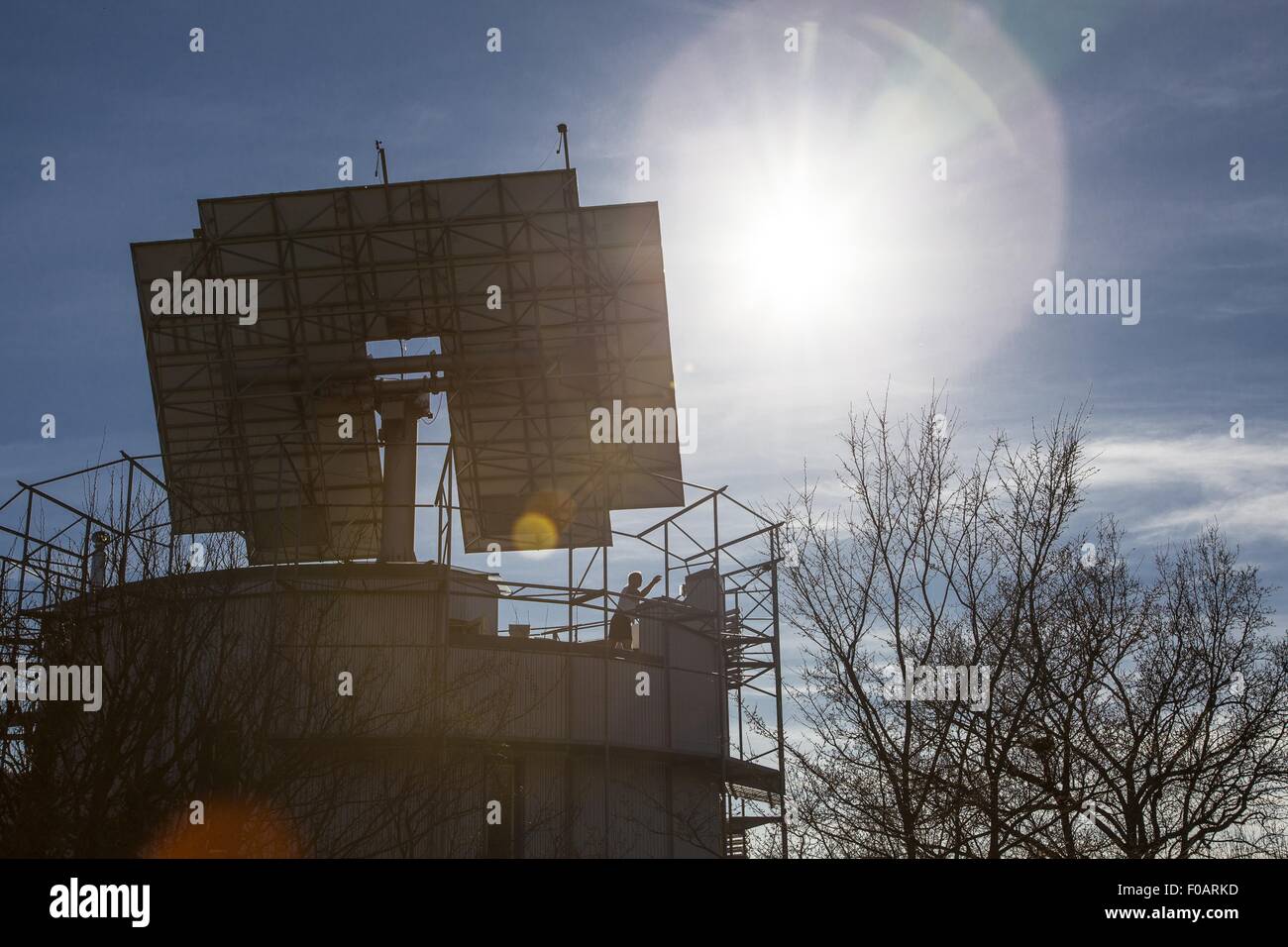 View of heliotrope house of solar architect Rolf Disch in Freiburg ...