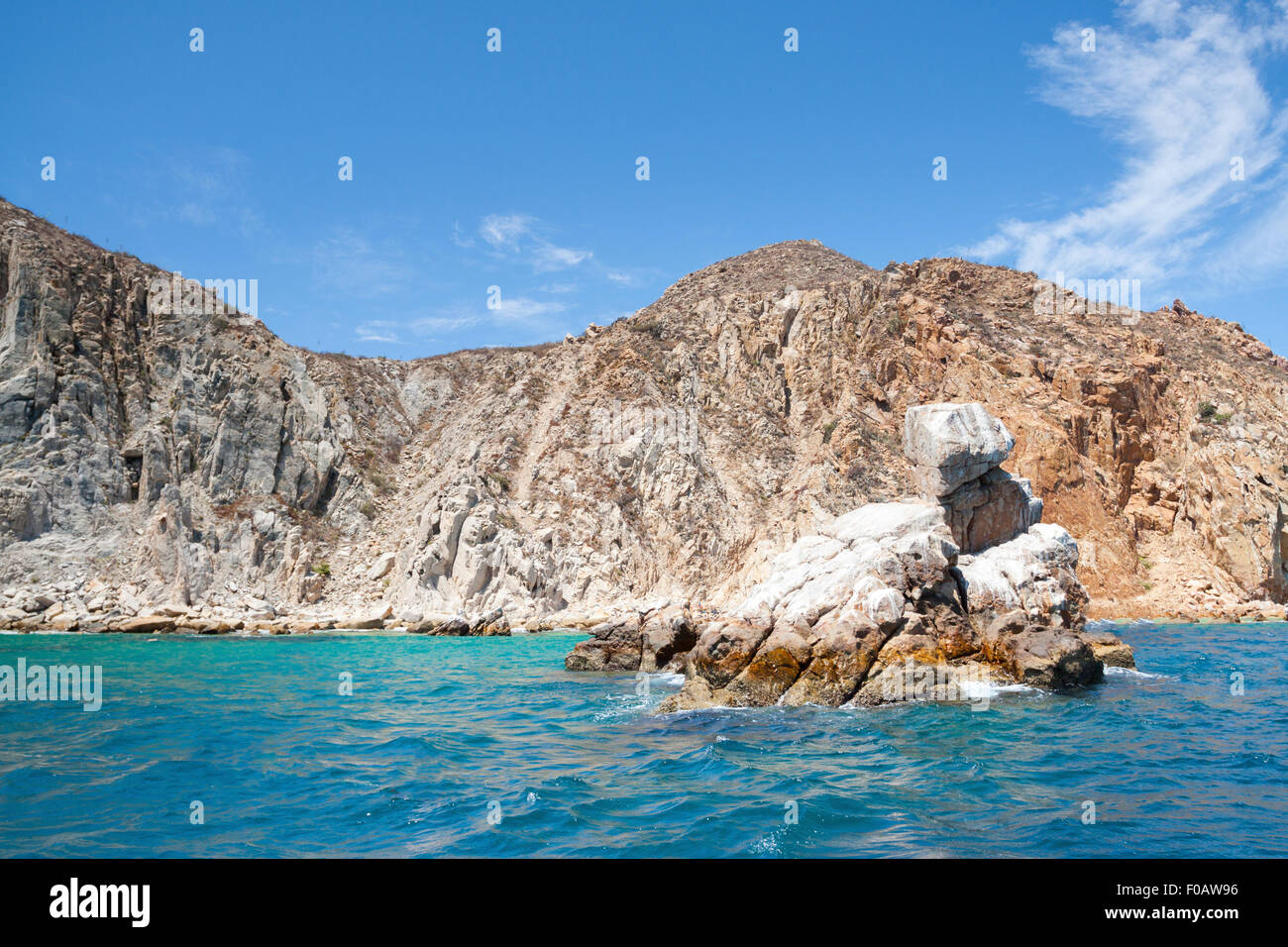 Rocks formation at the end of land named los arcos. Cabos San Lucas ...