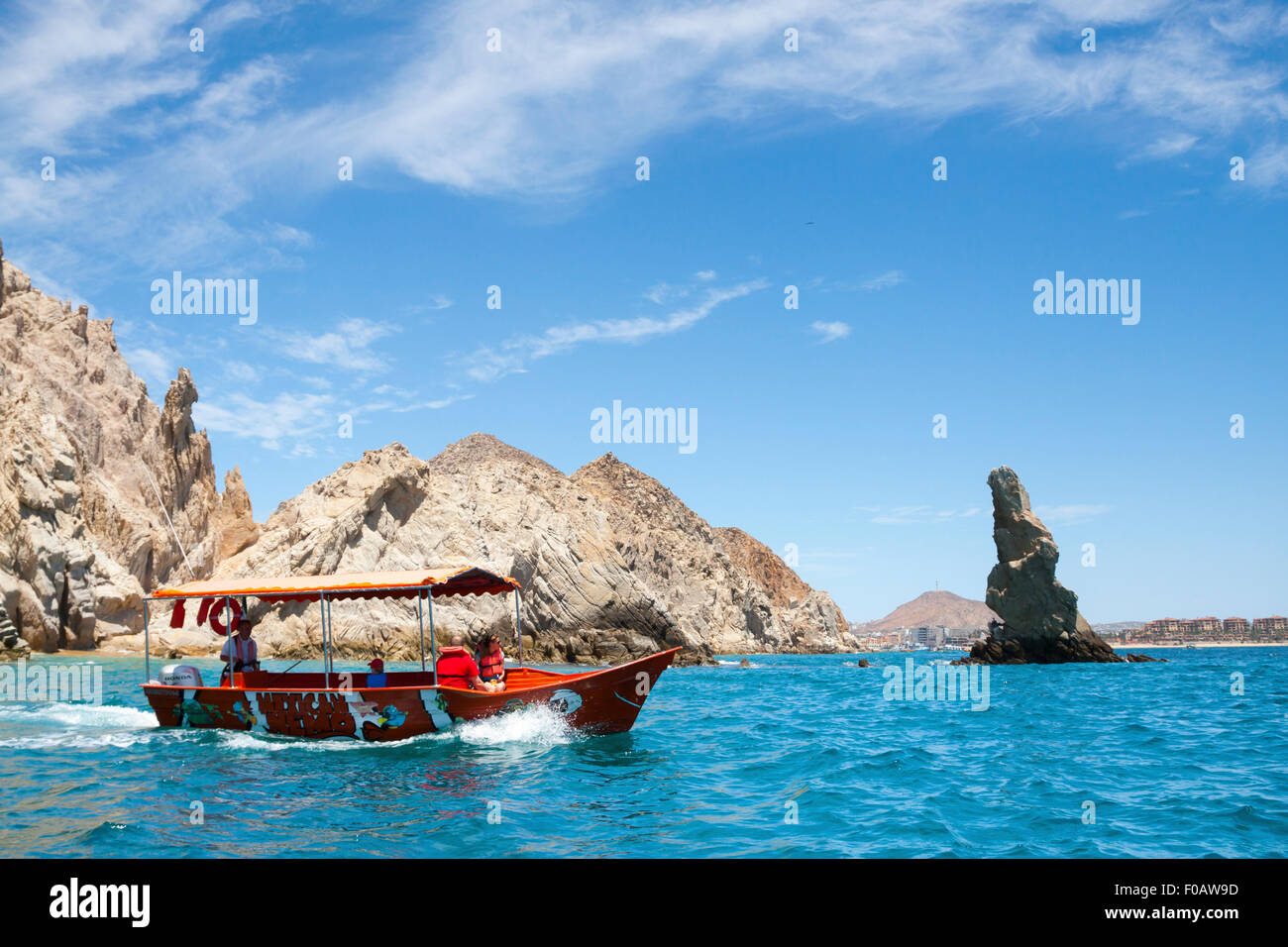 Rocks formation at the end of land named los arcos. Cabos San Lucas ...