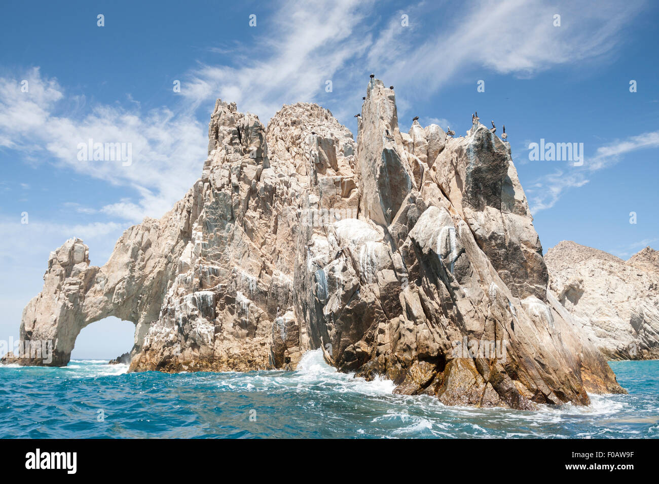 Rocks formation at the end of land named los arcos. Cabos San Lucas ...