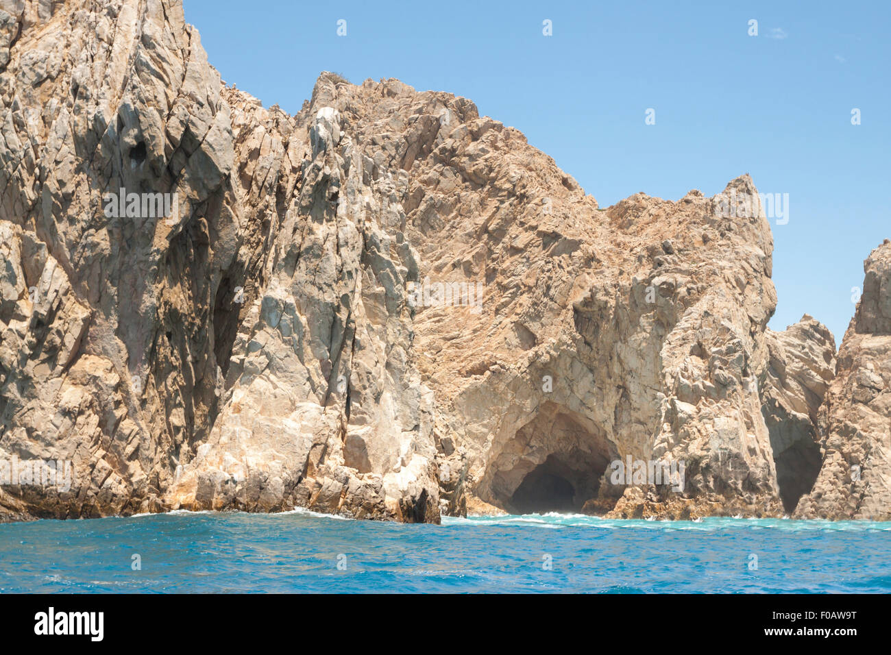 Rocks formation at the end of land named los arcos. Cabos San Lucas ...
