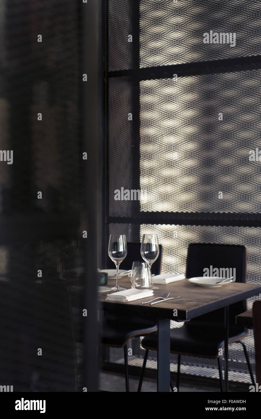 Interior with shimmer in Dabbous restaurant at London Stock Photo - Alamy