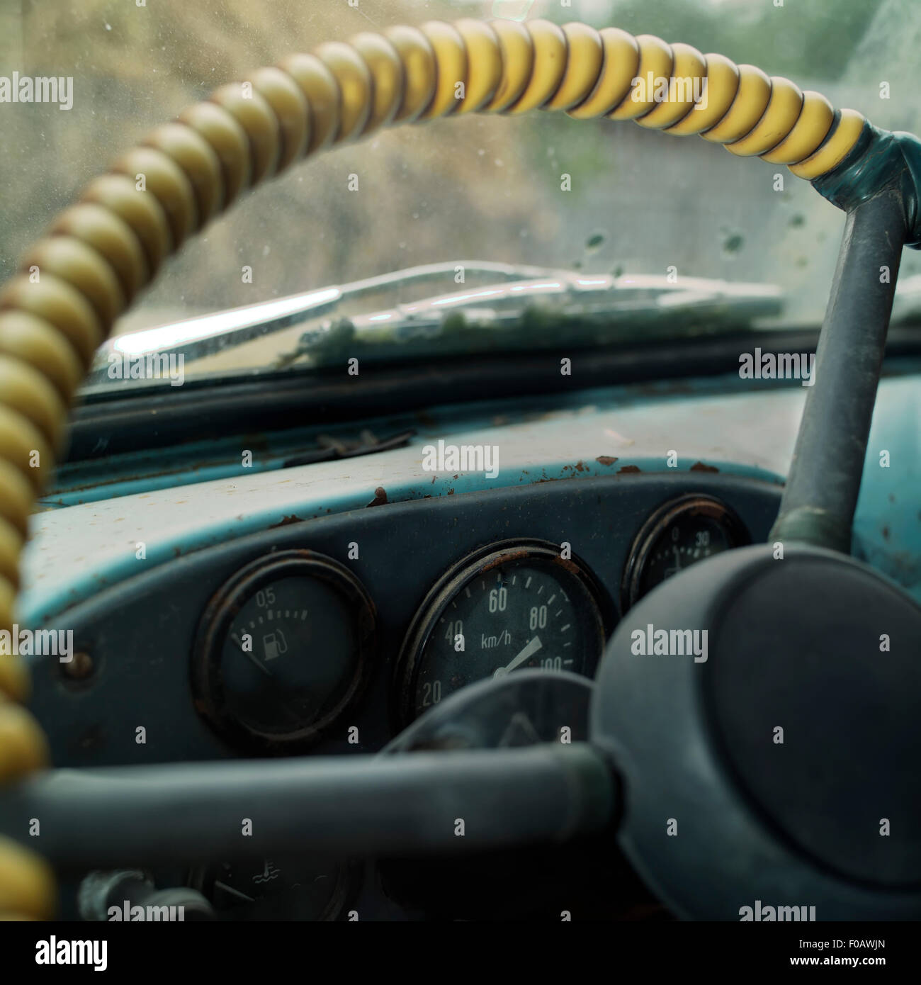 Retro Speed Gauge Stock Photo - Alamy