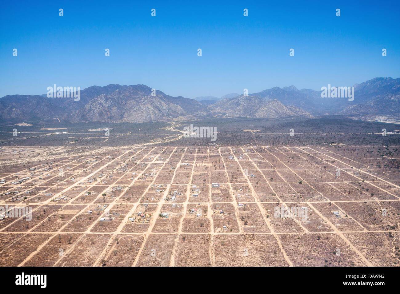 Houses formation in desert area. Los Cabos, Baja California Sur. Mexico ...