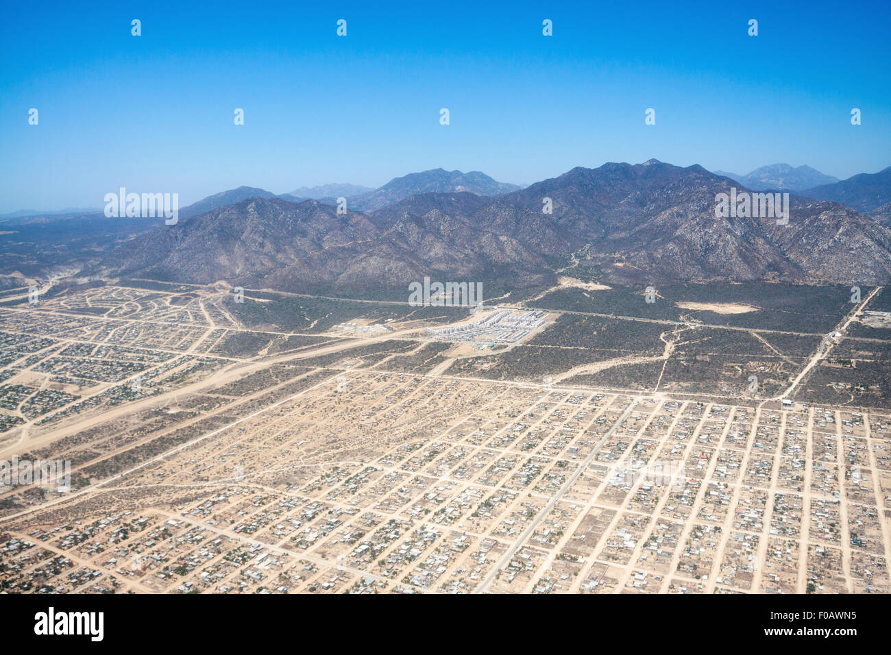 Houses formation in desert area. Los Cabos, Baja California Sur. Mexico ...