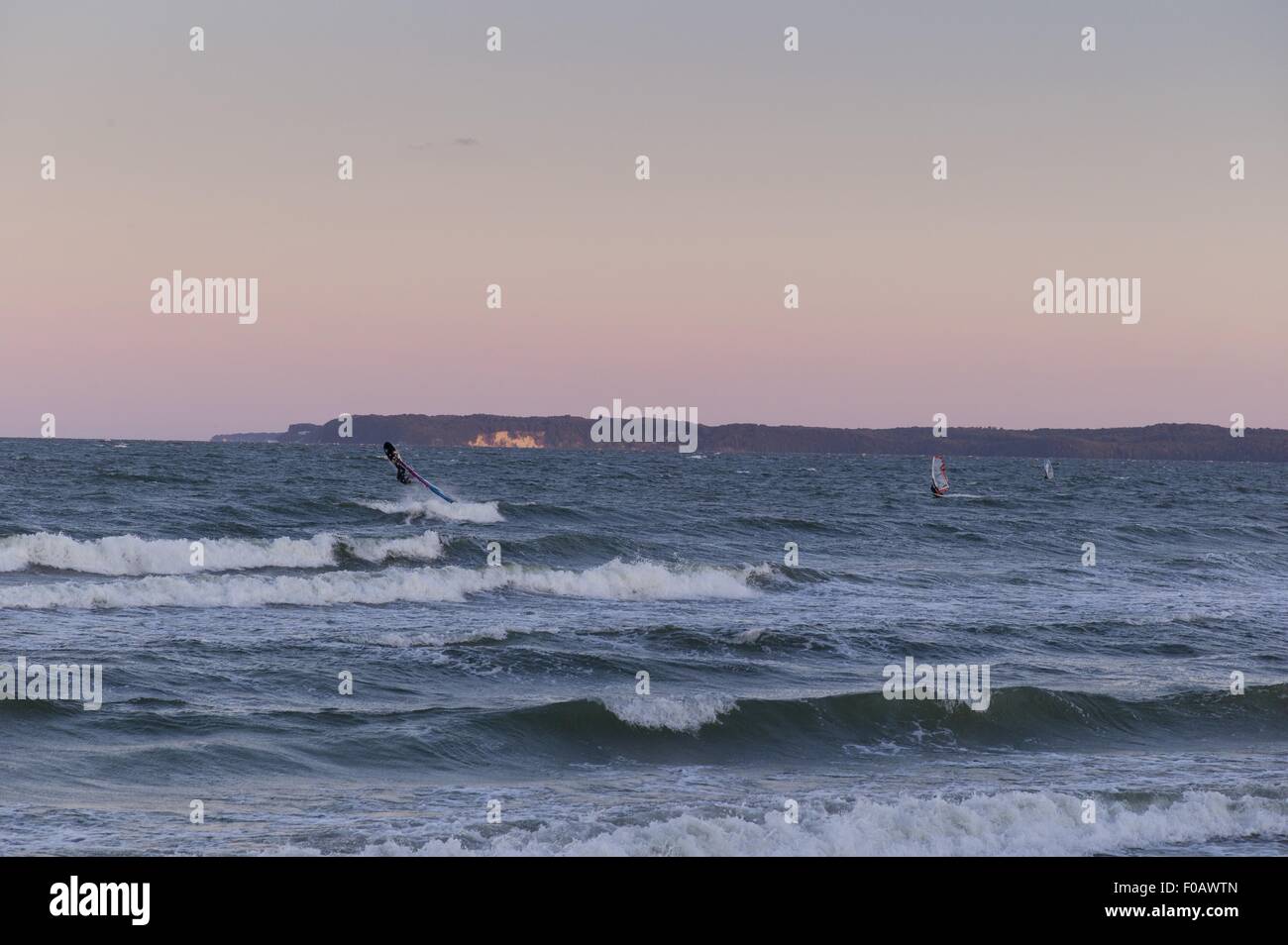 A surfer in the sea at Neu Mukran neat Sassnitz, RÃ¼gen Stock Photo - Alamy